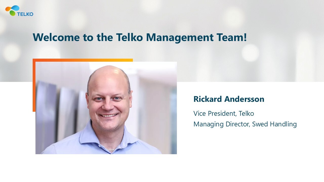 Rickard Andersson appointed Vice President and Member of Telko Management Team